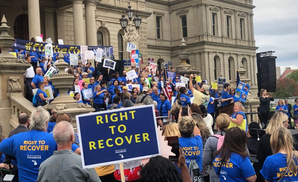 Thousands Gather in Lansing to Protest No-Fault Changes