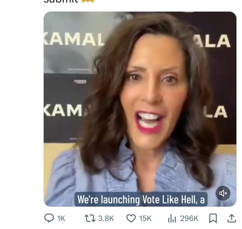 Whitmer's Message to Gen Z: Go Viral Through 'Vote Like Hell' Contest