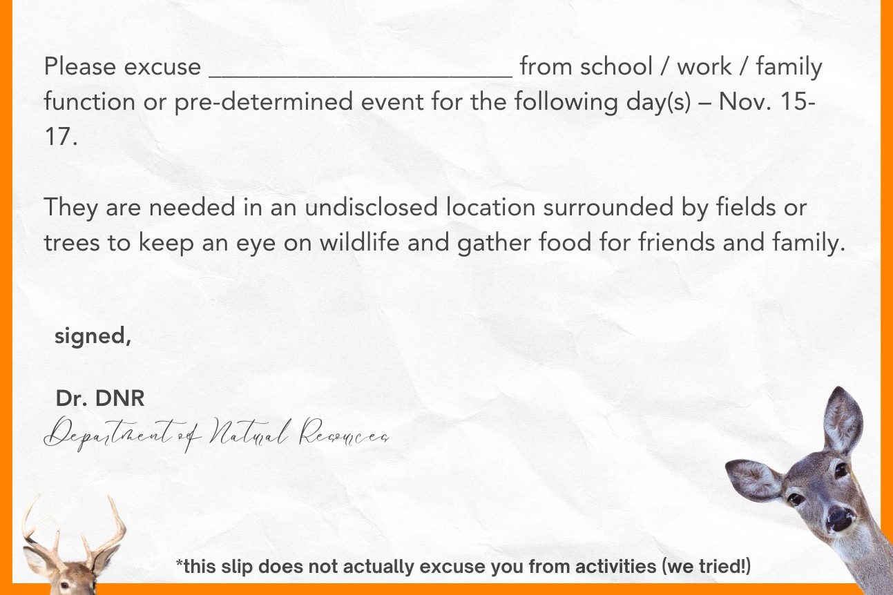 To Whom It May Concern: Michigan DNR Issues Funny Permission Slip for ...